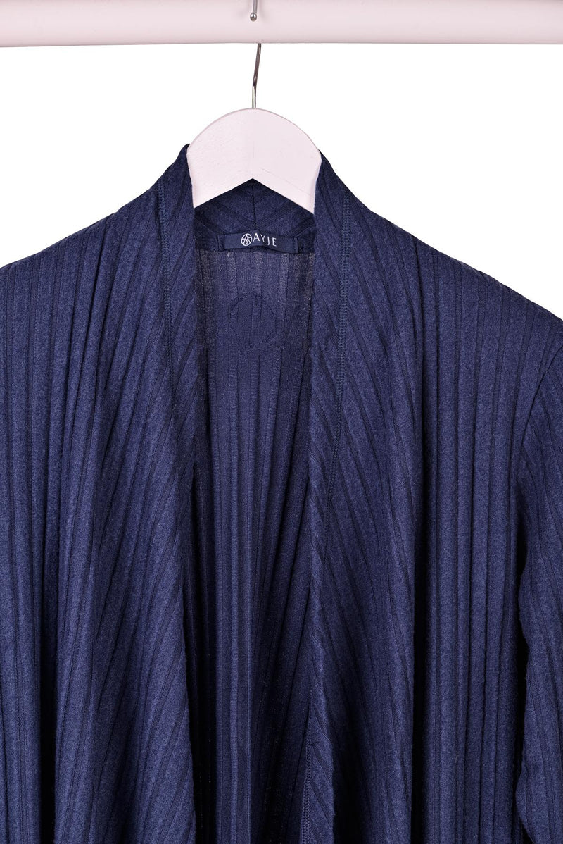Ultra Comfort Striped Robe Navy Blue - Porterist
