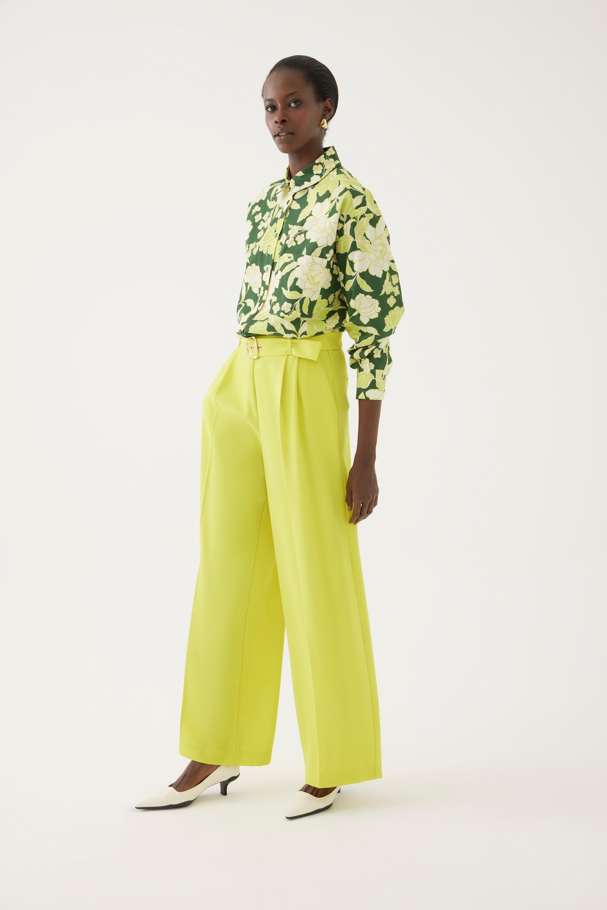 Wide Leg Pants with Belt